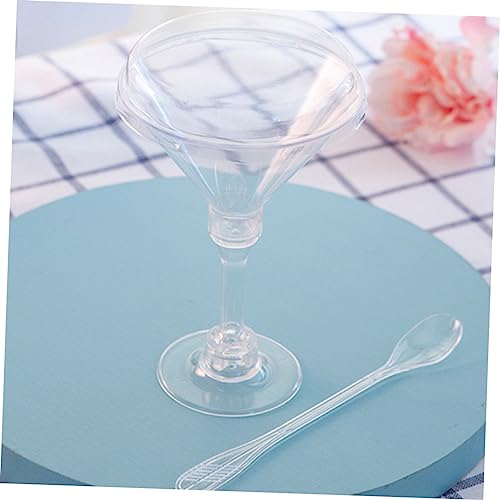 Zerodeko 18 Pcs dessert cup trifle bowl small parfait cups beverage drink cup Clear pudding jelly glass cup plastic pudding cups plastic tumblers Glass Ice Cream Cup yogurt jar Glasses