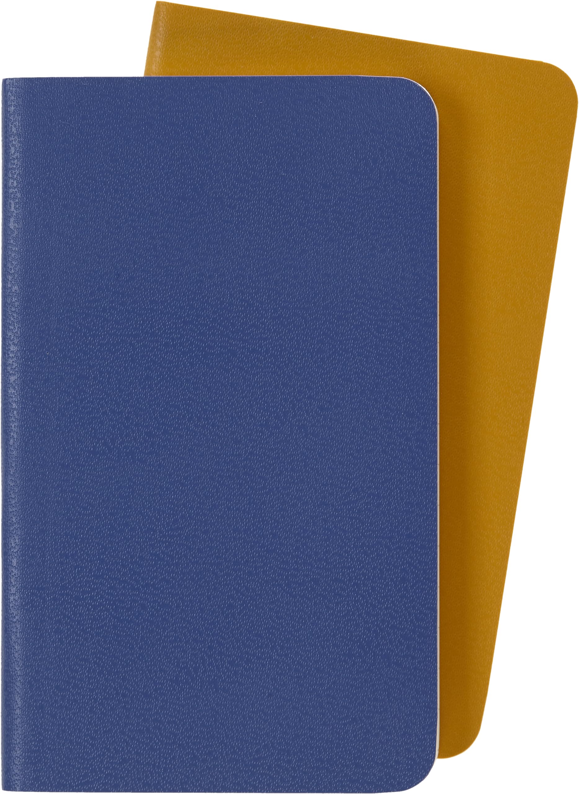 Moleskine Volant Journal, Soft Cover, XS (2.5" x 4") Ruled/Lined, Forget-Me-Not Blue/Amber Yellow, 56 Pages (Set of 2)