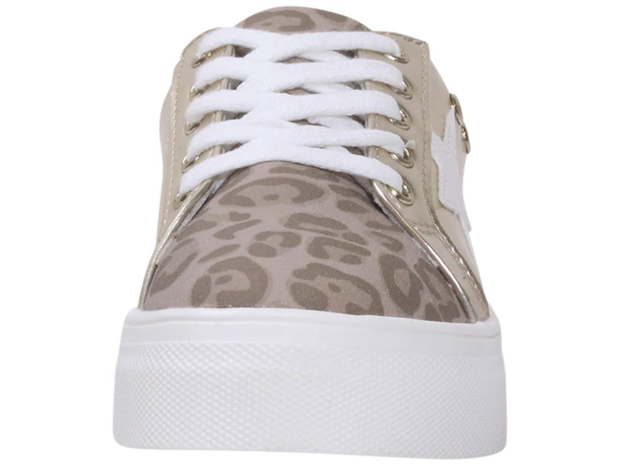 Mia Kids Big Girl's Jonny Sneakers Low Top Platform Gold/Leopard Sz. 5