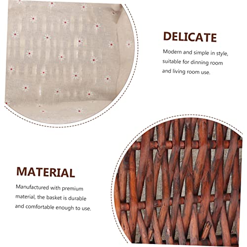 Zerodeko Storage Woven Basket Wicker Baskets Storage Baskets for Shelves Rectangular Wicker Basket Bathroom Baskets for Woven Rattan Storage Tray Garbage can Cotton Linen Toilet Paper