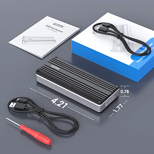 USB C 3.2 SSD Enclosure for 12+16 Pin MacBook SSDs for MacBook Pro 2013-2015, iMac 2013-2015, MacBook Air 2013-2017, Portable Aluminum SSD Adapter with Adjustable Indicator for MacBook SSD