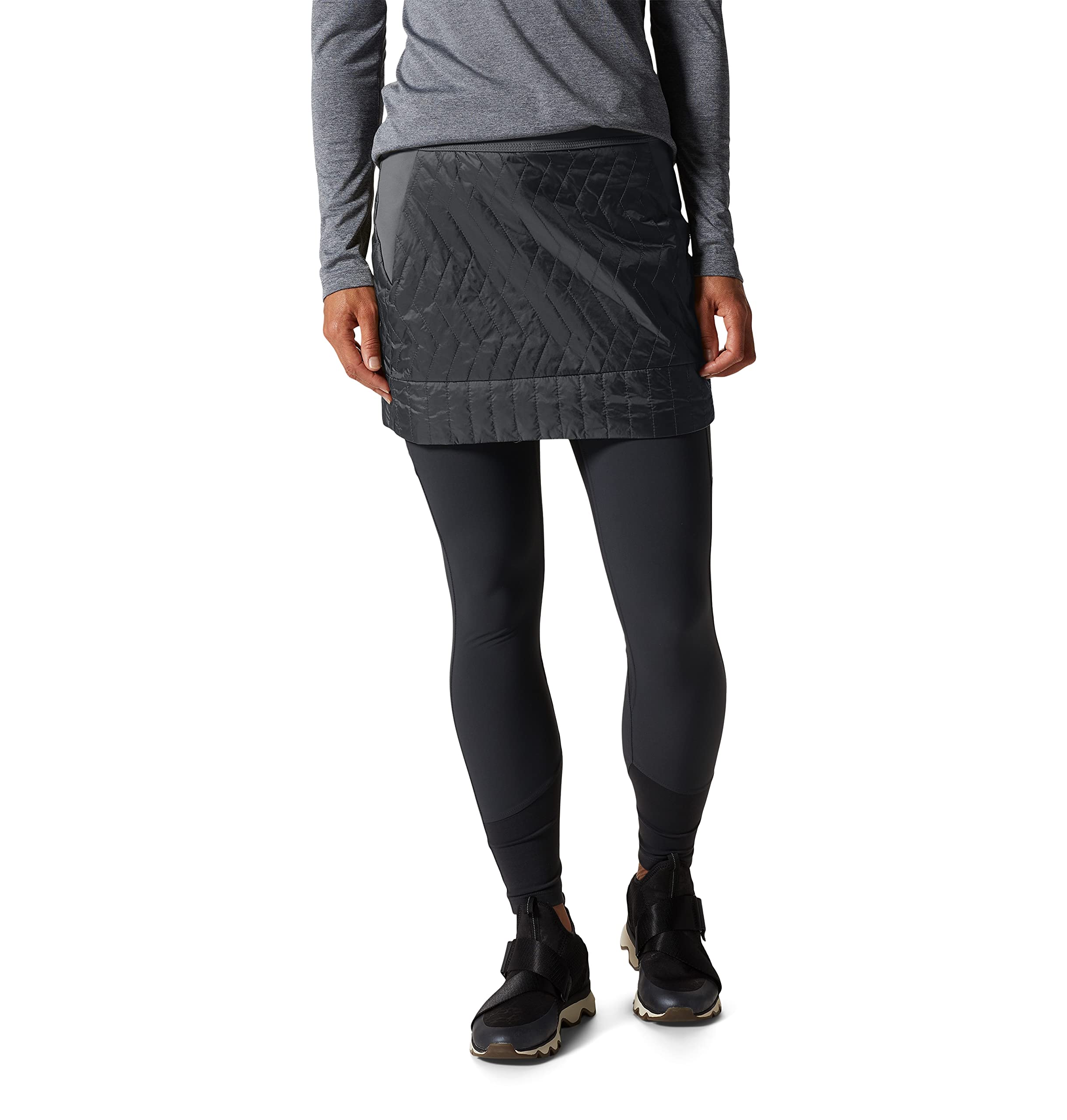 Mountain Hardwear Women's Trekkin' Insulated Skirt, Dark Storm, Small