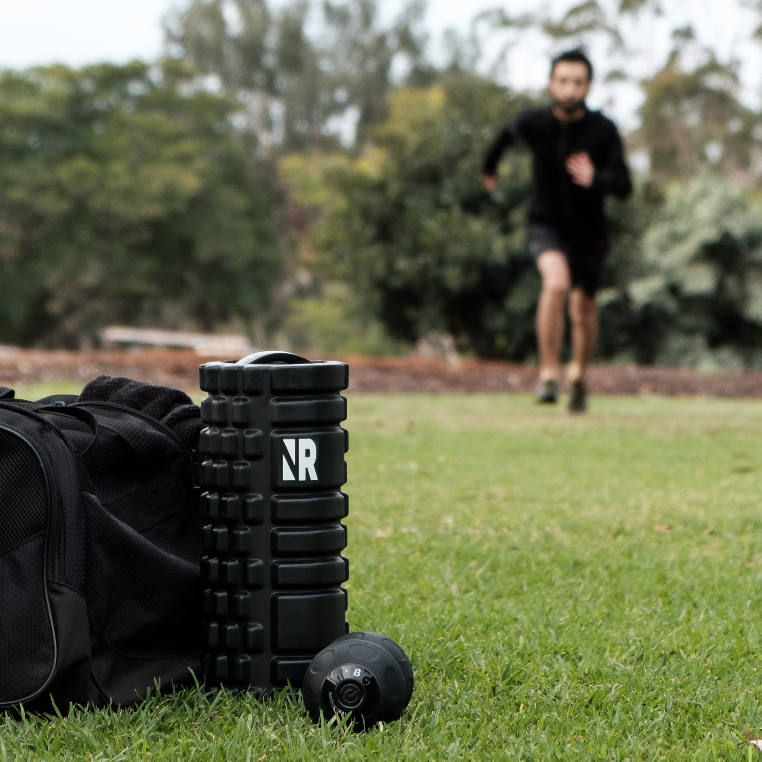 Nextrino Vibrating Foam Roller & InfinityBall Peanut Massage Ball Bundle