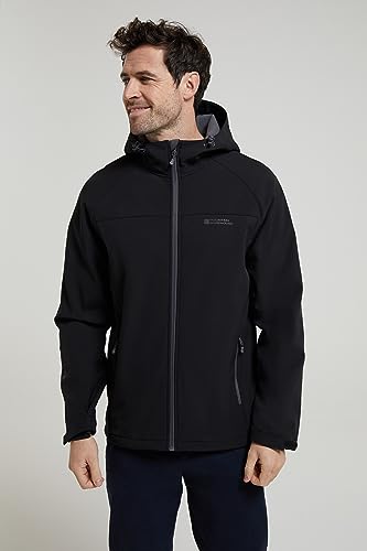 Mountain Warehouse Exodus Mens Showerproof Softshell Black Medium