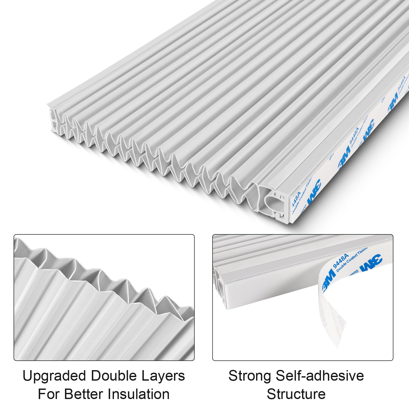 Window Air Conditioner Side Panels, Window Ac Side Panels, Fits Up to 17" H x 10" W, Window Air Conditioner Installation Kit, Pack of 2, White