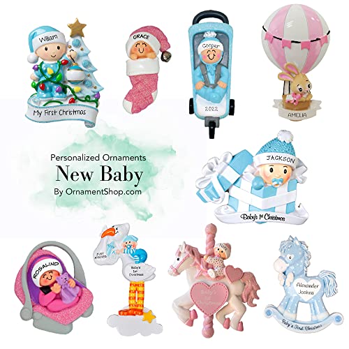 Personalized Baby's First Christmas Ornament - Baby Boy