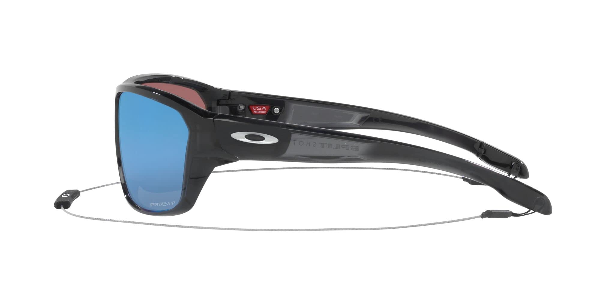 Oakley Men's OO9416 Split Shot Rectangular Sunglasses, Matte Black Camo/Prizm Deep H2O Polarized, 64 mm