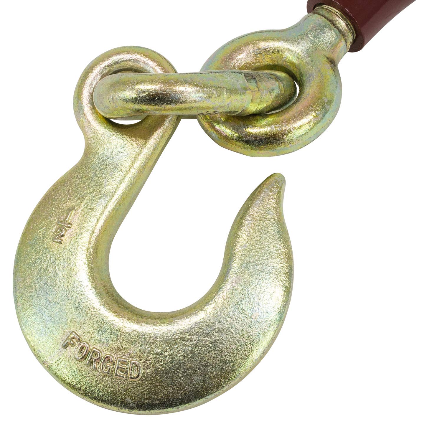 Mytee Products Heavy Duty Specialty Pro Ratchet Load Chain Binder w/ 1/2" Grab Hook on One Side & 1/2" Slip Hook Other Side, 12,000 Lbs Load Limit | Chain Binders for Flatbed Truck Trailer - 4 Pack