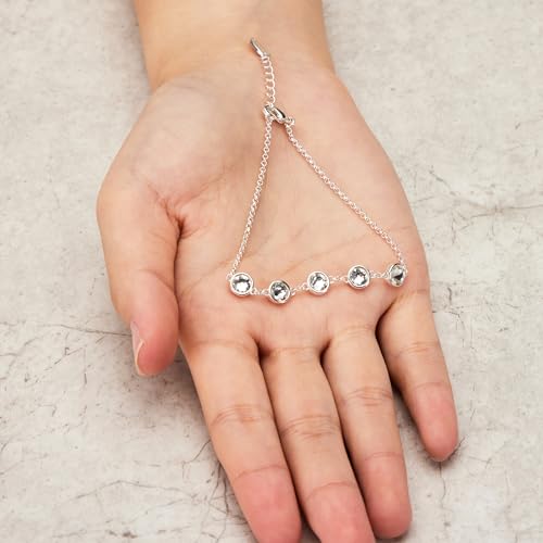Philip Jones April Birthstone Bracelet Created with Diamond Zircondia® Crystals