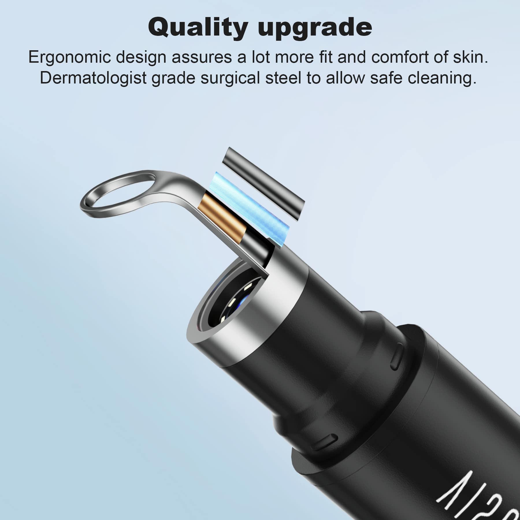 YUYUKO Blackhead Remover Tools, Pimple Popper Tool Kit, Visible Pore Cleaner with Ultra HD Camera and Lights, Rechargeable, Comedones Blackhead Extractor Tool for iPhone, iPad & Android Smart Phones
