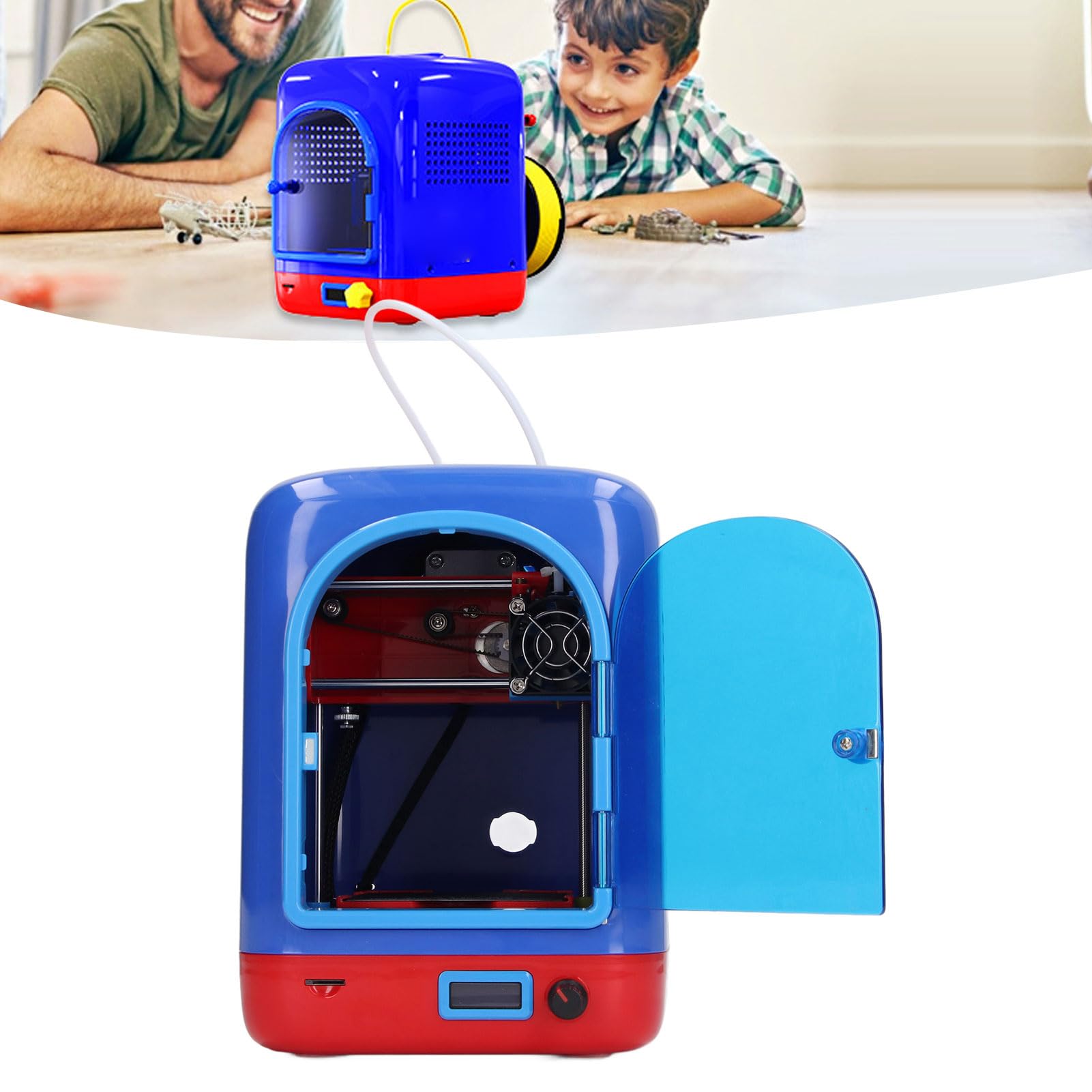 Mini 3D Printer, High Accuracy Kids 3D Printer Wide Application Durable Leakage for PLA (US Plug 100β240V)