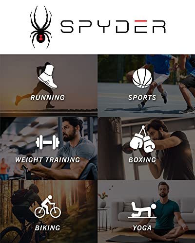 Spyder Men's Athletic T-Shirt - 2 Pack Dry Fit Short Sleeve Performance Sports Tee (S-XL), Size L, Burnt Charcoal/Moss