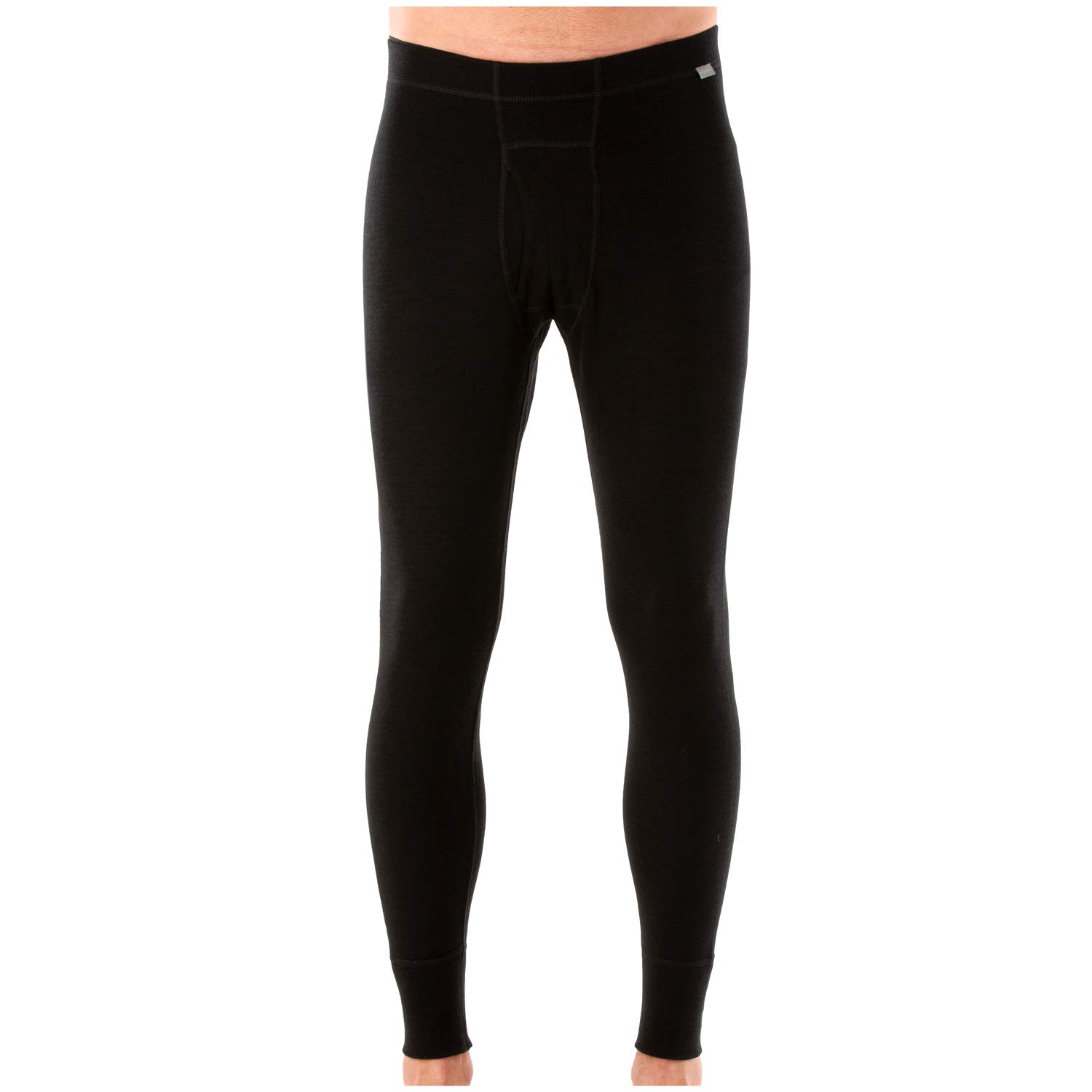 MERIWOOL Mens Base Layer 100% Merino Wool Thermal Pants Black