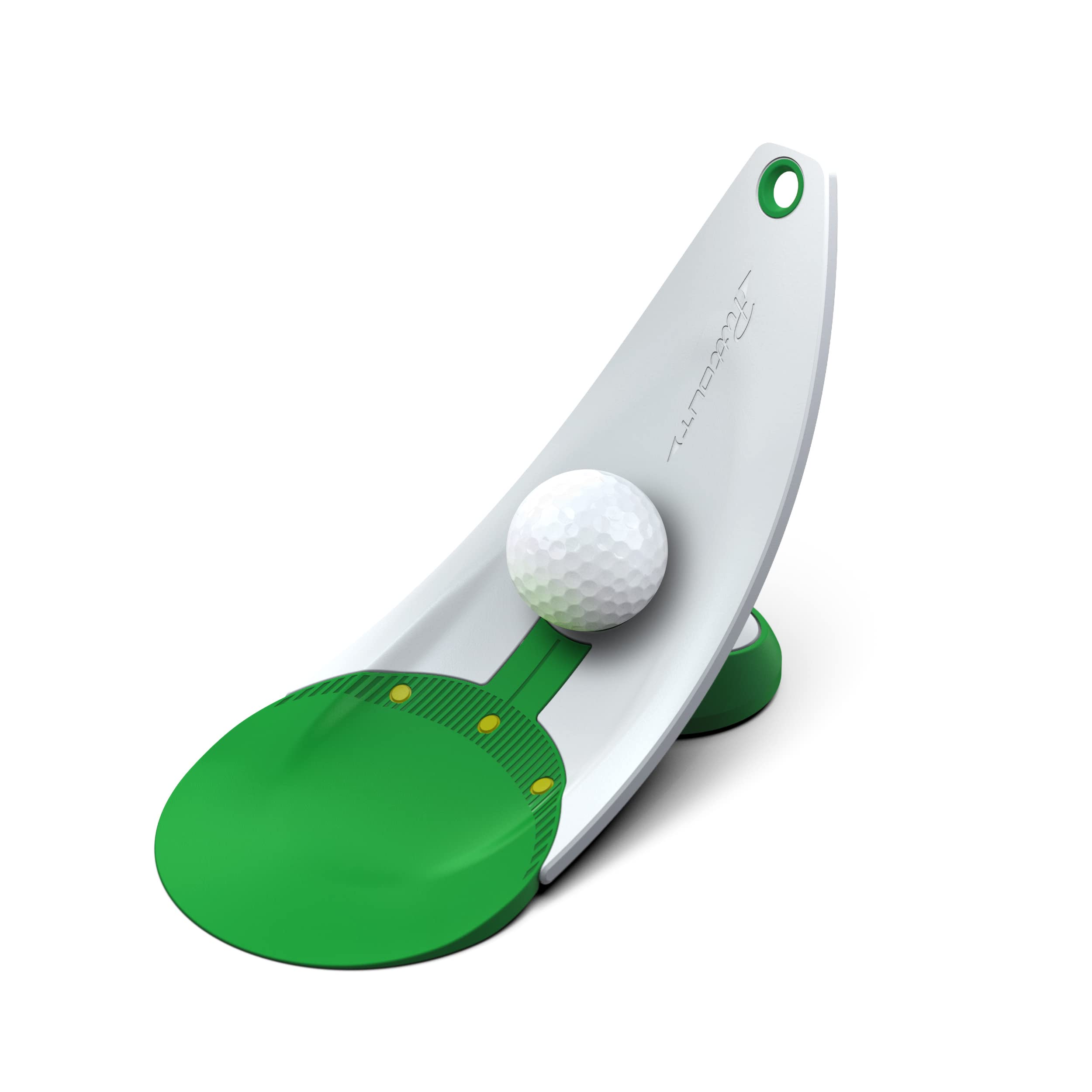 PuttOut Premium Pressure Putt Trainer, Perfect Your Golf Putting, Green/White