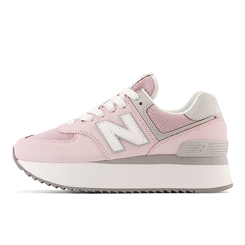 New Balance 574+ Womens Shoes Size 9, Color: Old Rose/Grey-Pink