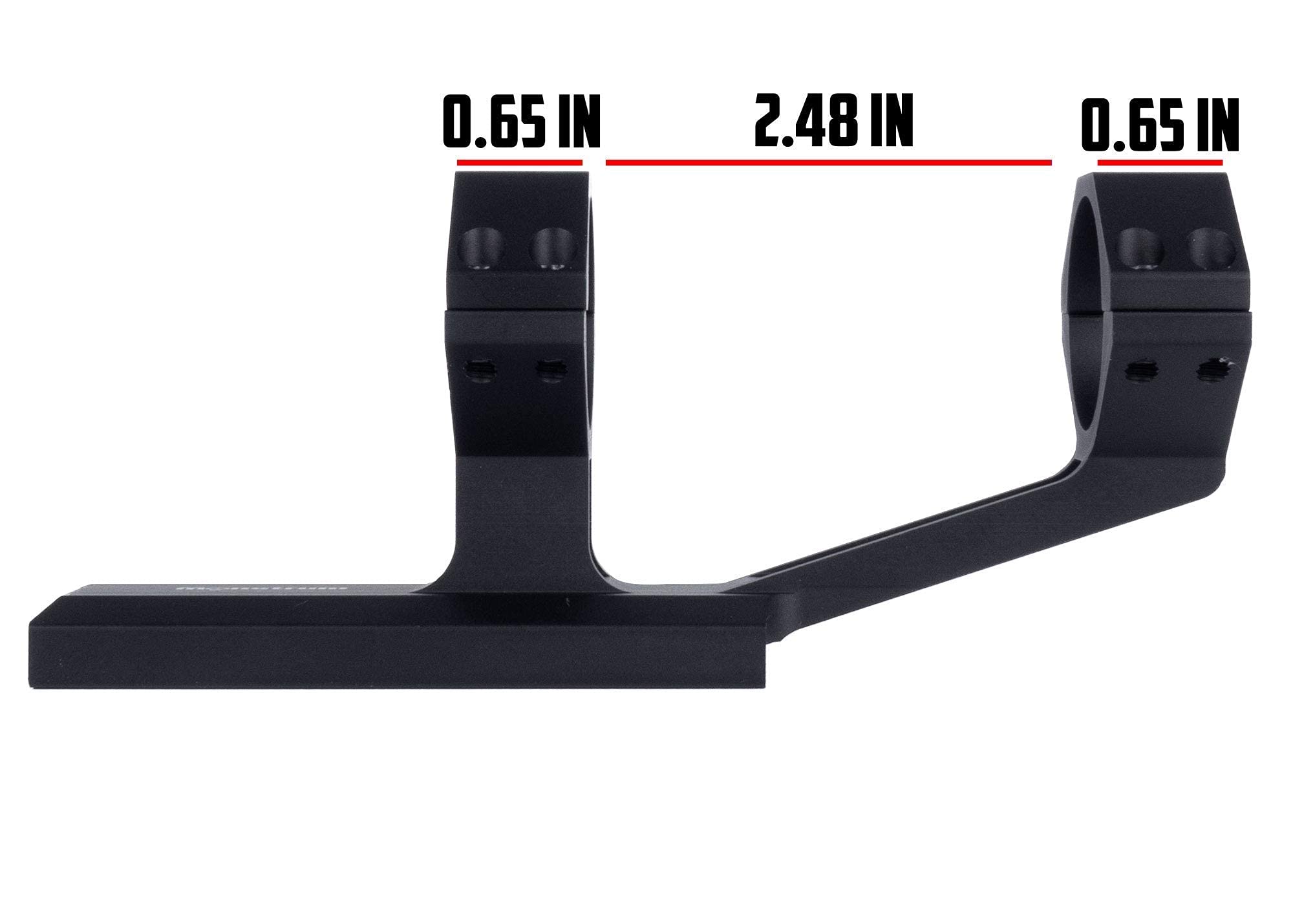 Monstrum 1-3x20 Rifle Scope with Rangefinder Reticle | ZR255 H-Series Offset Scope Mount | Bundle