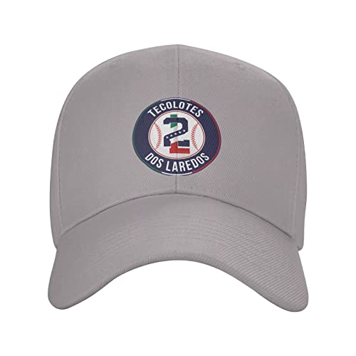 Tecolotes De Los Dos Laredos Baseball Cap Casquette Adjustable Sun Cap Dad Hat Denim Hat for Men Women Gray