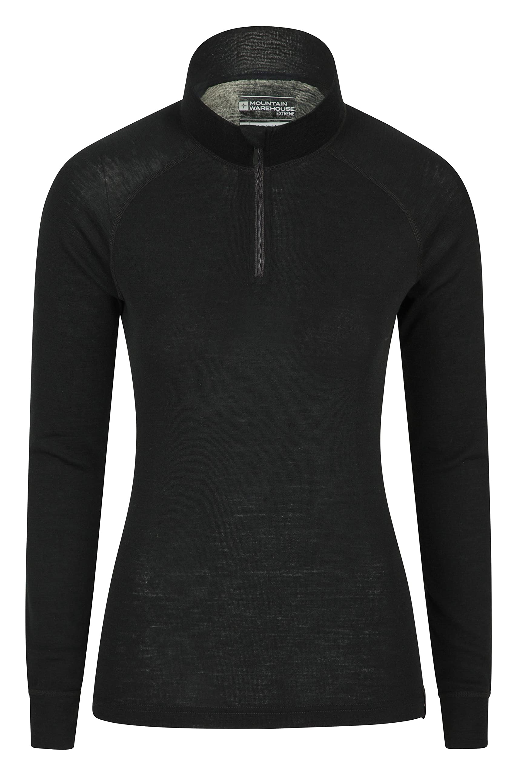 Mountain Warehouse Merino Womens Top - Ladies Thermal Baselayer Black 2