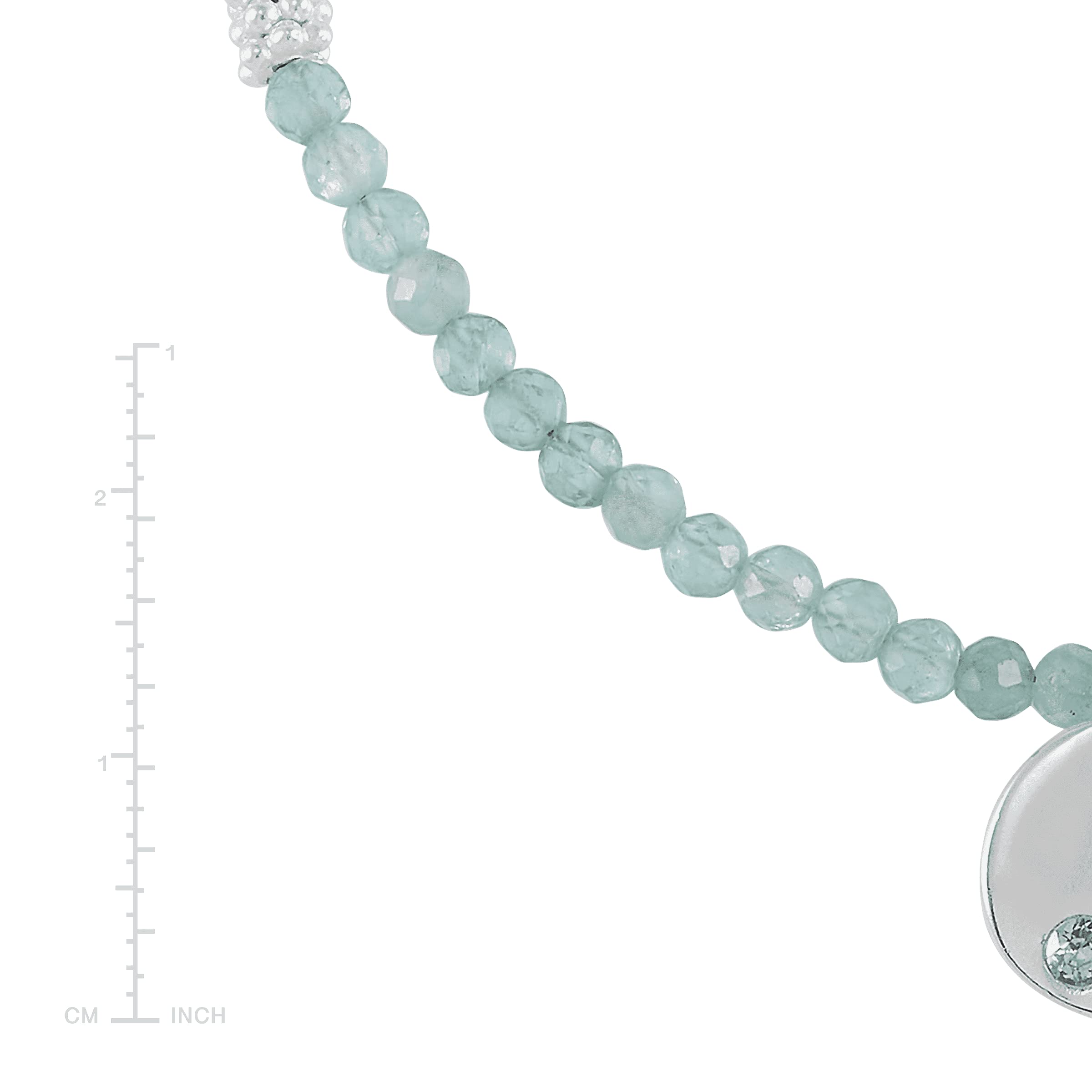 Silpada 'Horizon By the Sea' Aquamarine and Cubic Zirconia Pendant Necklace in Sterling Silver, 16"