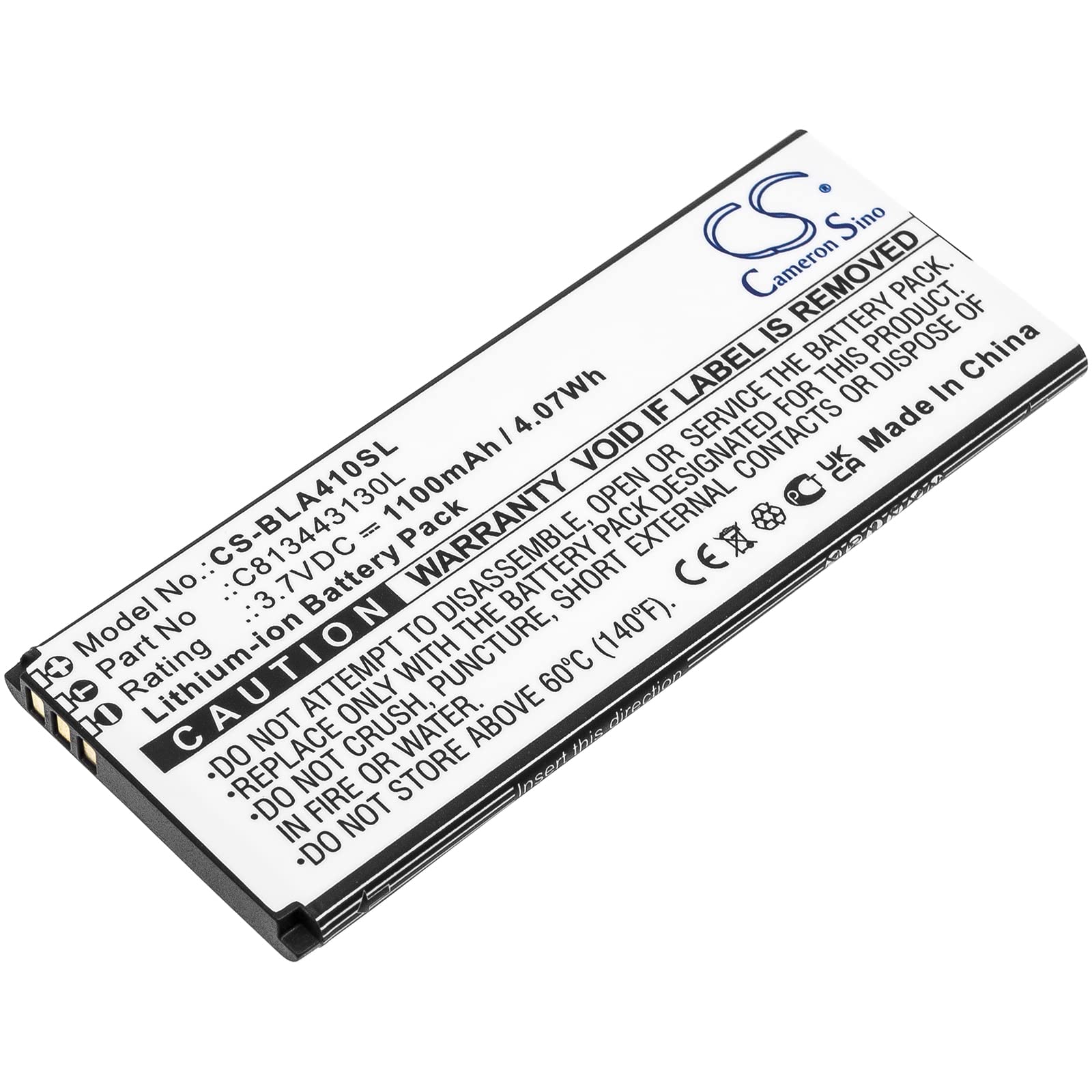 Yibudt 3.7V Battery Replacement for L4 Advance L4 A410U Advance L5 L5 Advance A4 2019,C813443130L