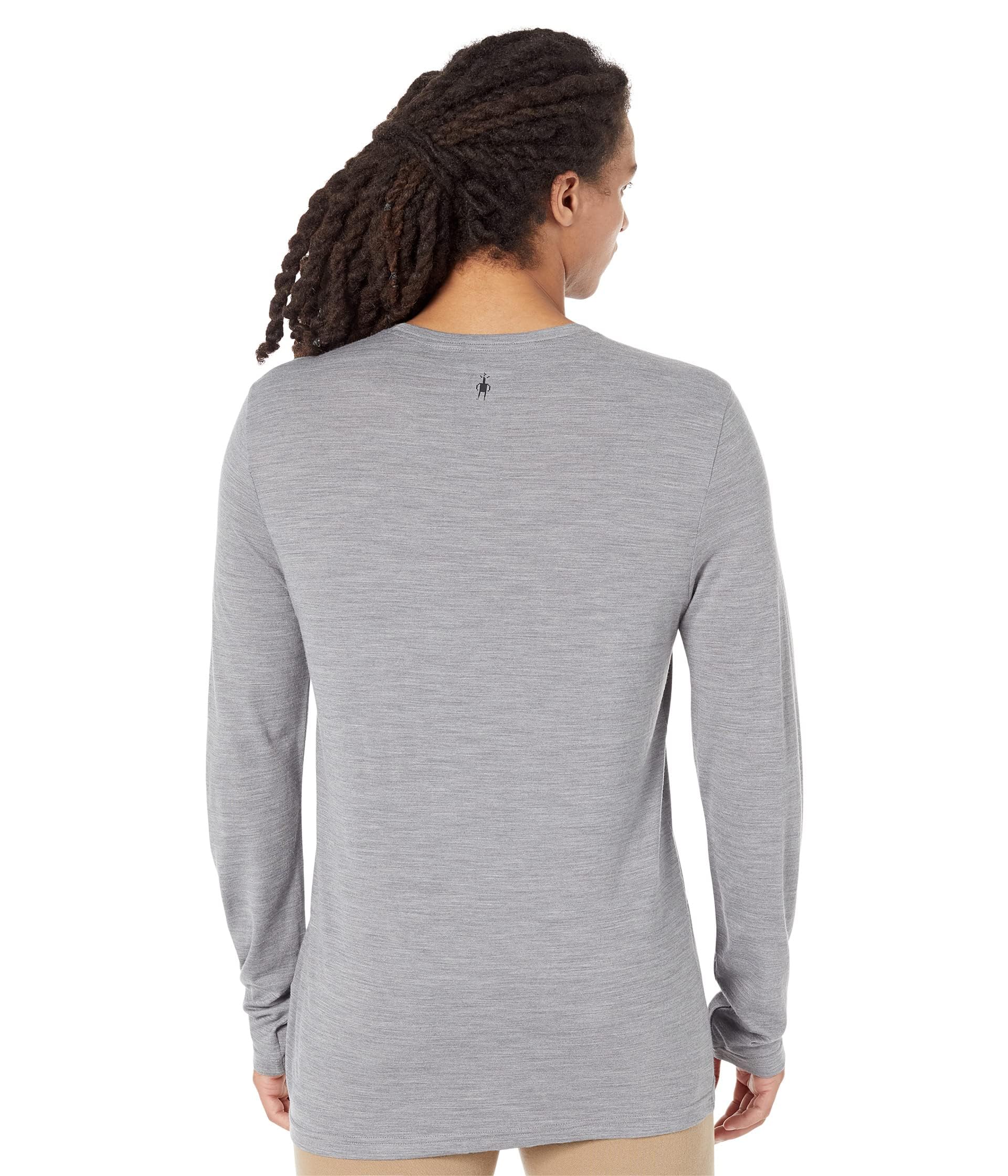 Smartwool Men's Merino Wool Long Sleeve Snowcat Trek Graphic Tee (Regular Fit), Black, X-Large