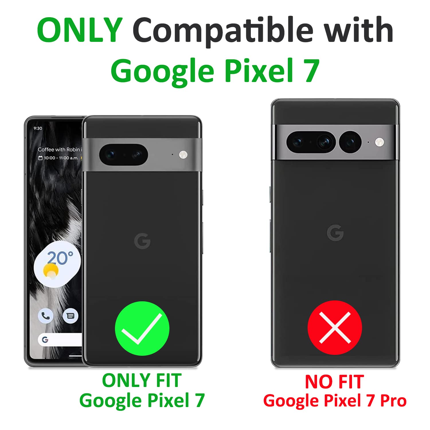 Muntinfe for Google Pixel 7 Case with Tempered Glass Screen Protector [2 Pack], Military-Grade Armor Shockproof Protective Phone Case Cover with Ring Magnetic Kickstand for Pixel 7, Red