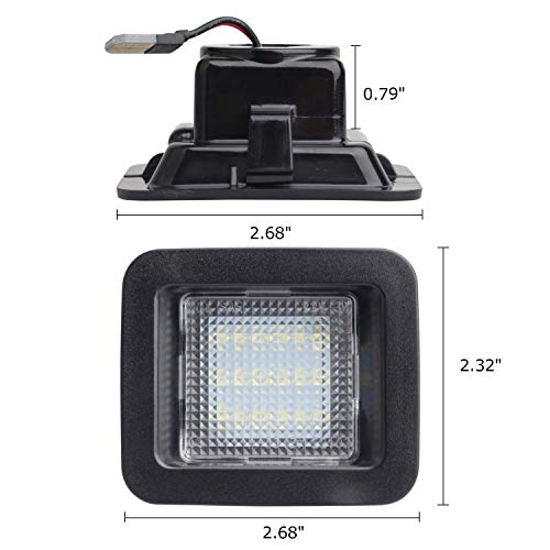 NDRUSH LED License Plate Light Lamp Compatible with 2015 to 2020 Ford F150, 2017 2018 2019 2020 F150 Raptor, 6000K White, Pack of 2