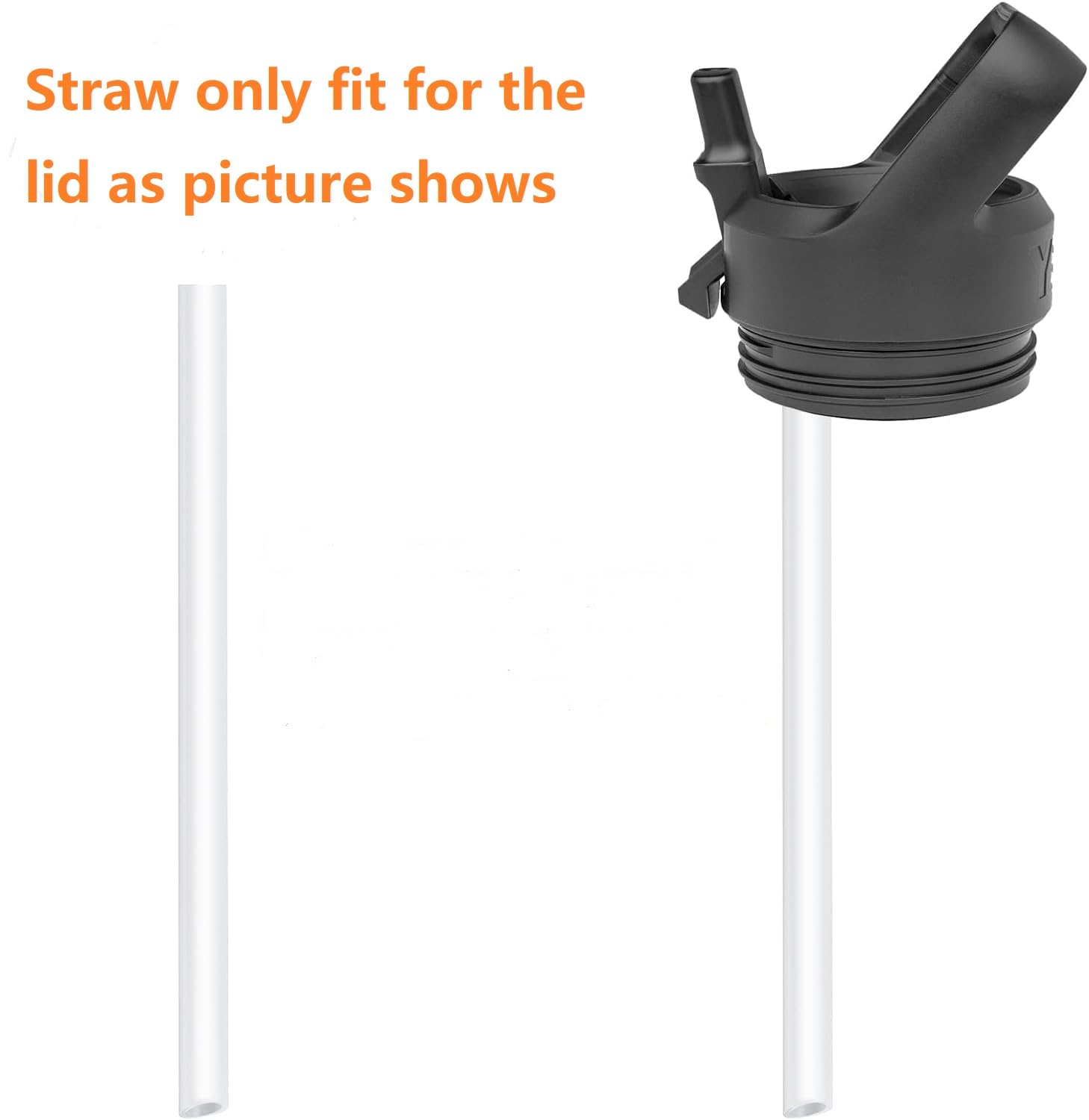 Replacement Straws Compatible with YETI Rambler 26oz Vacuum Insulated Bottle-YETI Rambler Straws Replacement-Accessories Set Include 5 BPA-FREE Straws,1 Straw Cleaning Brush