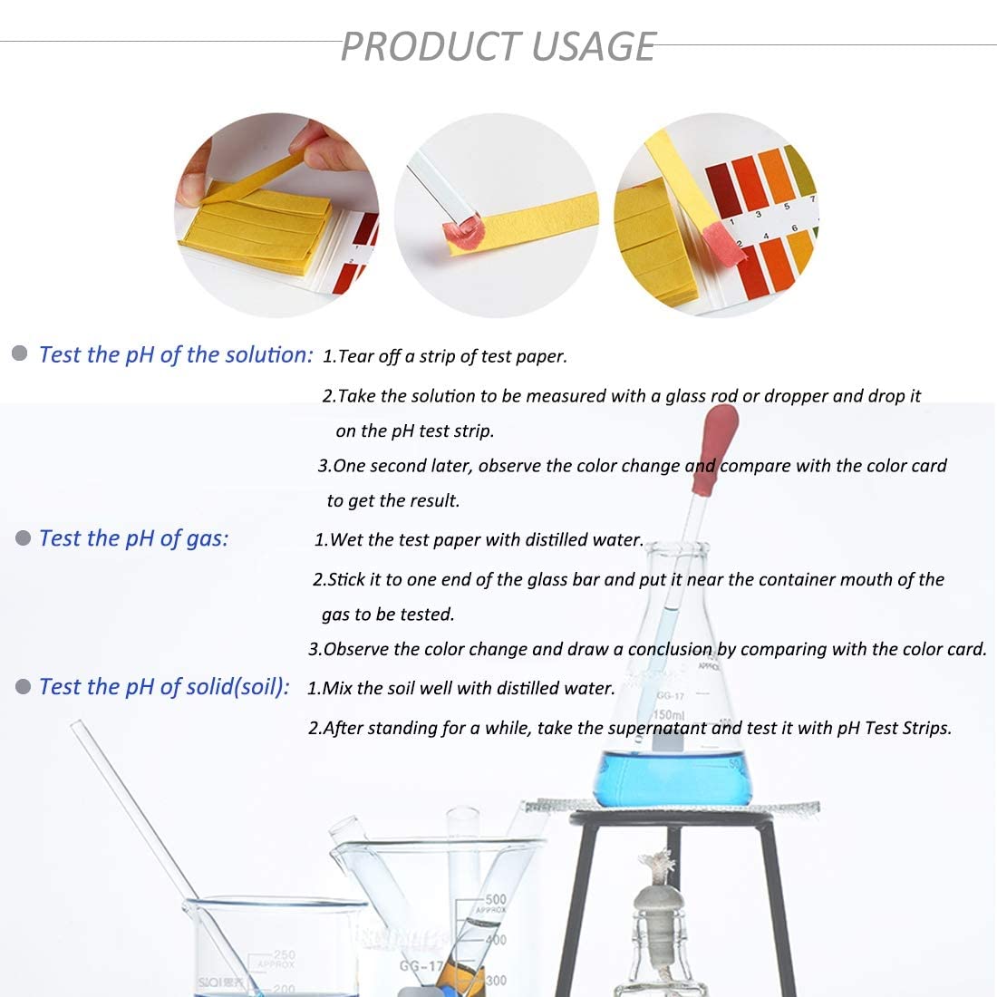 Utoolmart pH Test Paper, 320PCS Full Range 1-14 Litmus Paper pH Soap Making Testing Strips for Water Saliva Urine Soil, Drinks, 4 Packs