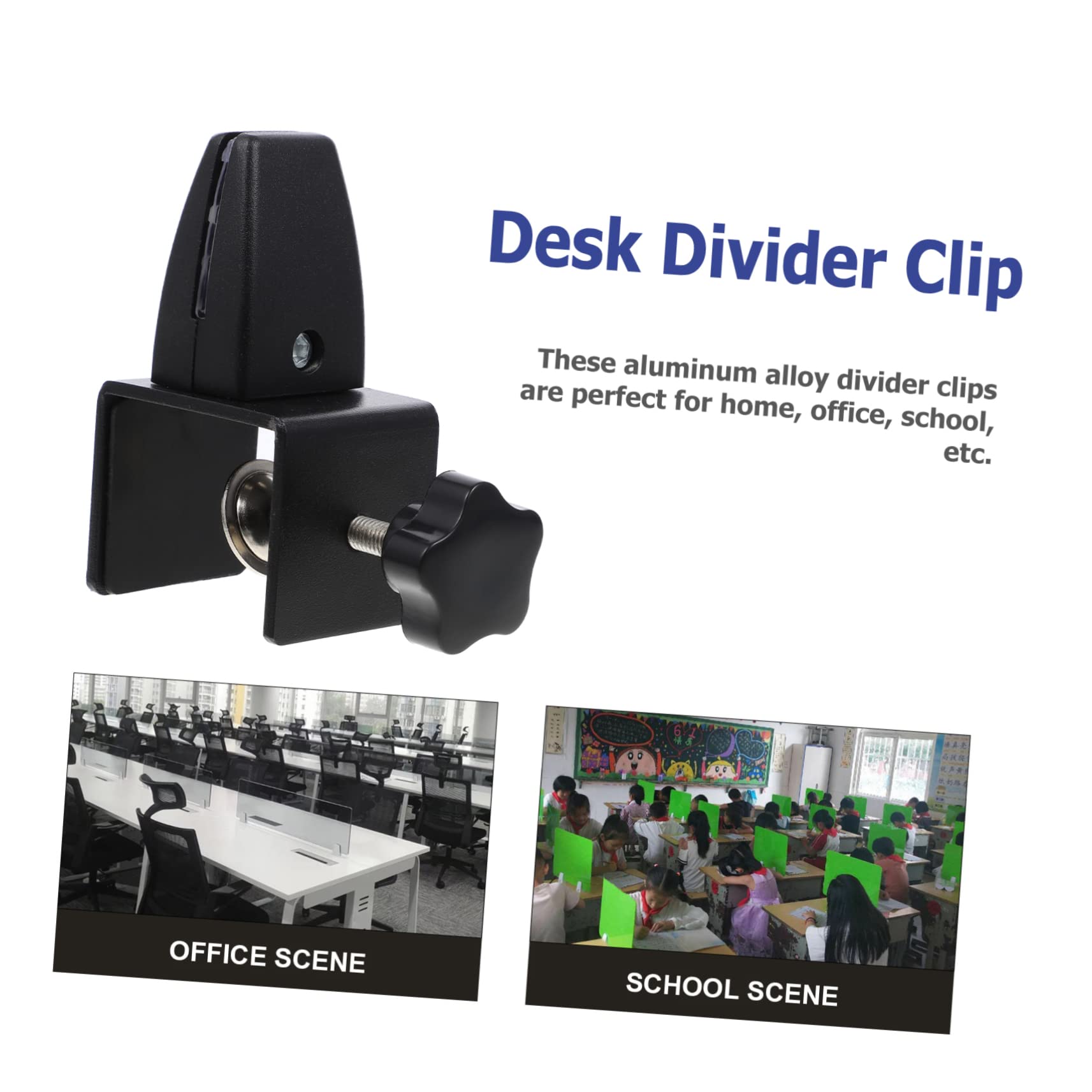 MAGICLULU 2pcs Partition Clip Glass Office Desk Mount Desk Partition Clamp Privacy Panel Clamp Adjustable c Shape Clamp Acrylic Desk Privacy Panel Clip Desktop Divider Aluminum Alloy