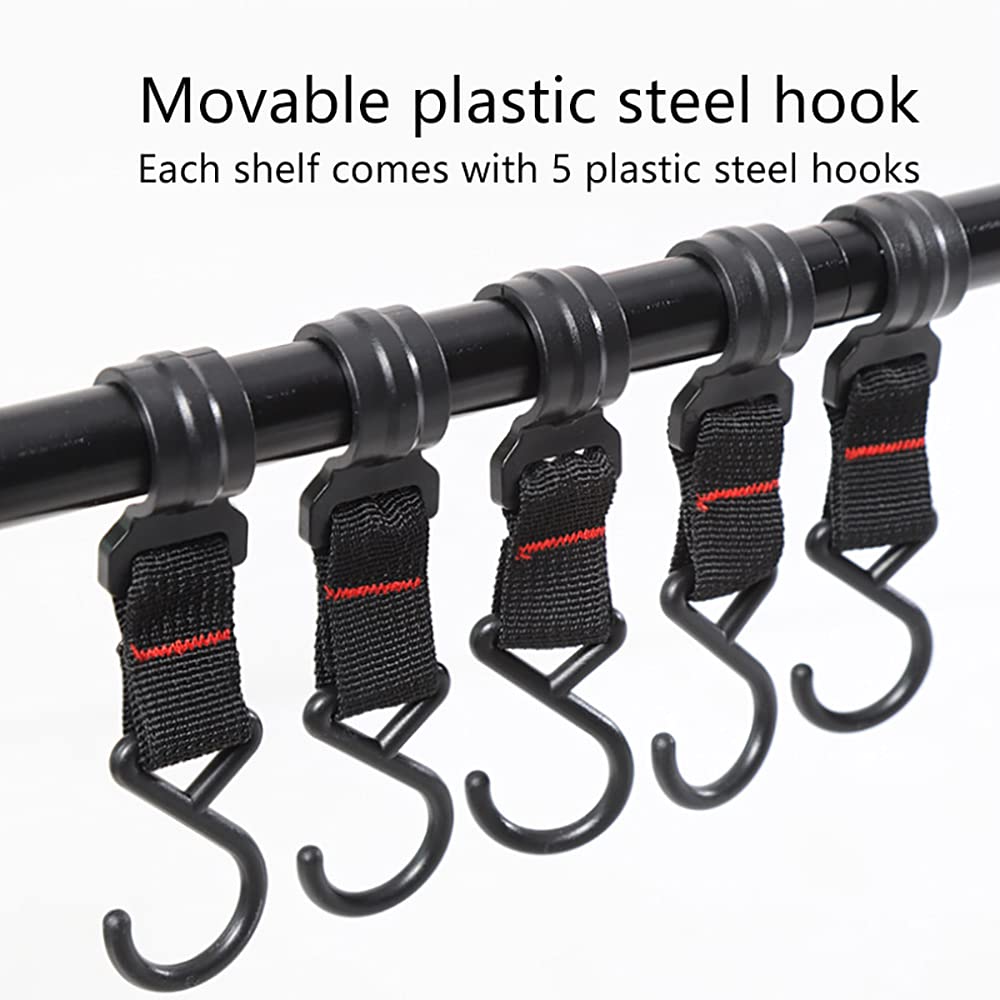 phsmoo Folding Hanging Rack Travel Camping Shelf Triangle Rack Assembly Storage Picnic Rack