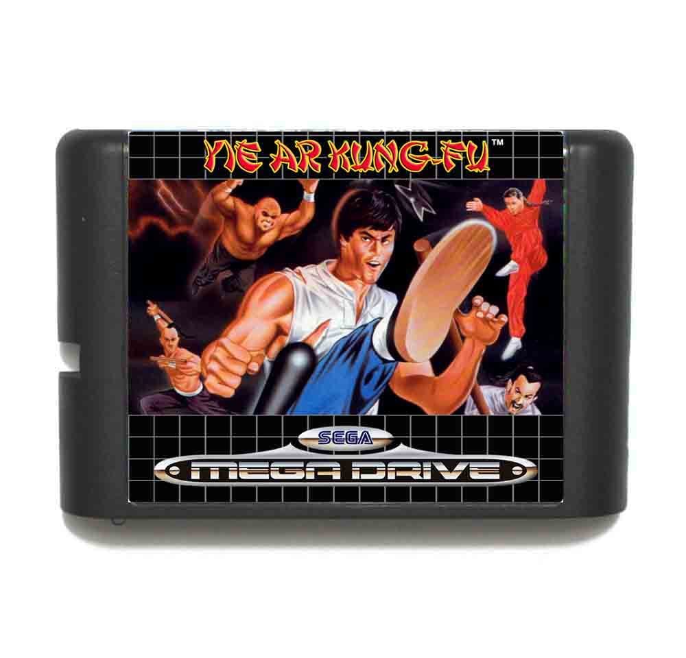 Yie Ar Kung Fu Game Cartridge 16 Bit MD Game Card With Retail Box For Sega Mega Drive For Genesis (Black)