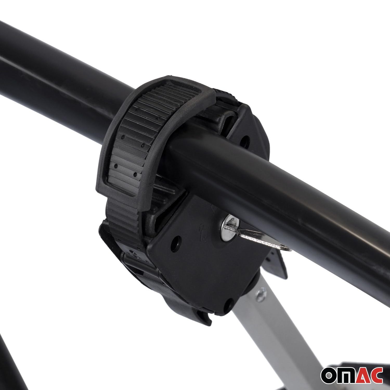 OMAC Auto Accessories Foldable Bike Rack Hitch Mounted | 2 Bicycle Carrier Racks Adjustable Hitches Suitable for Electric Bikes and Fat Bikes