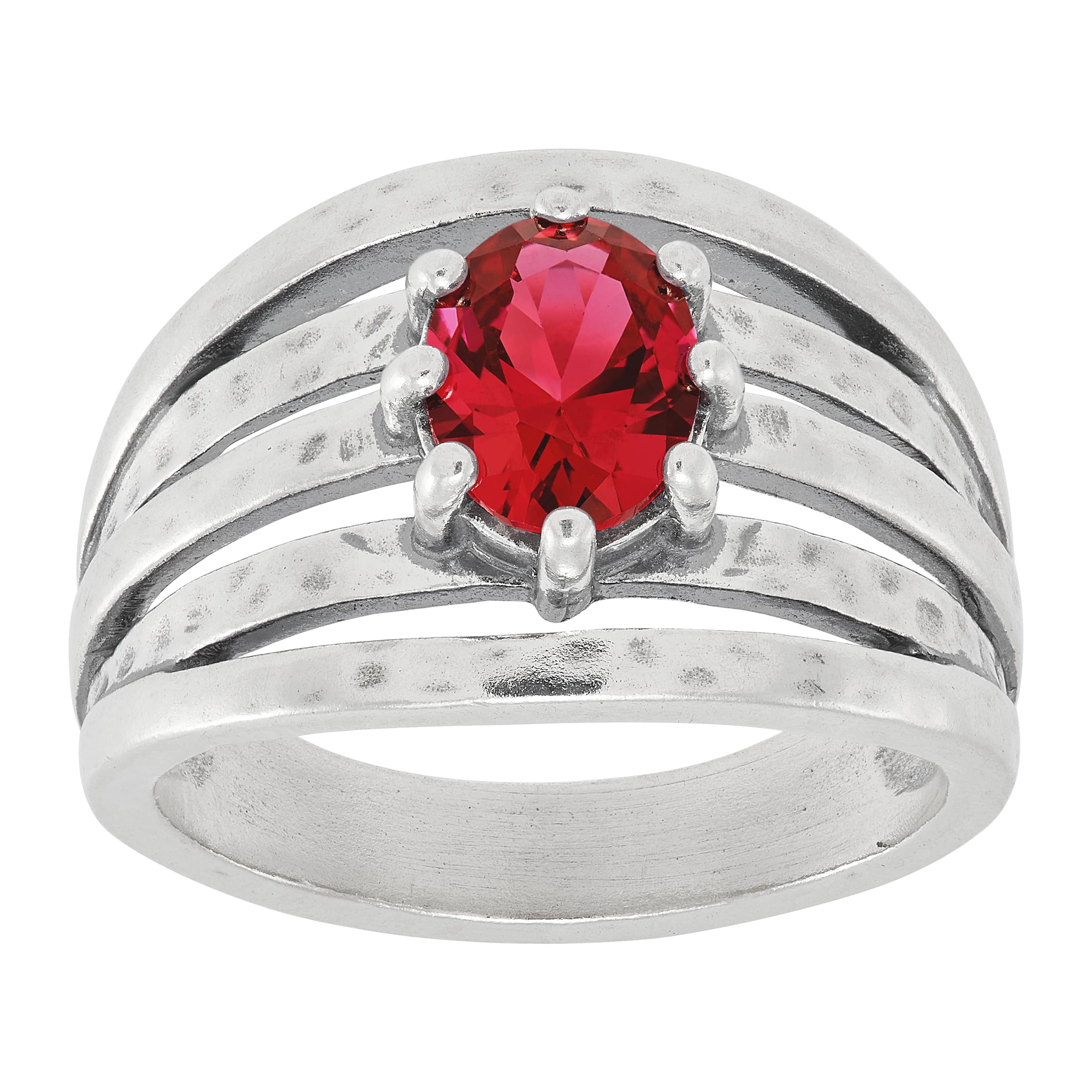 Silpada 'My Favorite' Sterling Silver Lab-Created Ruby Ring, Size 8, Size 8