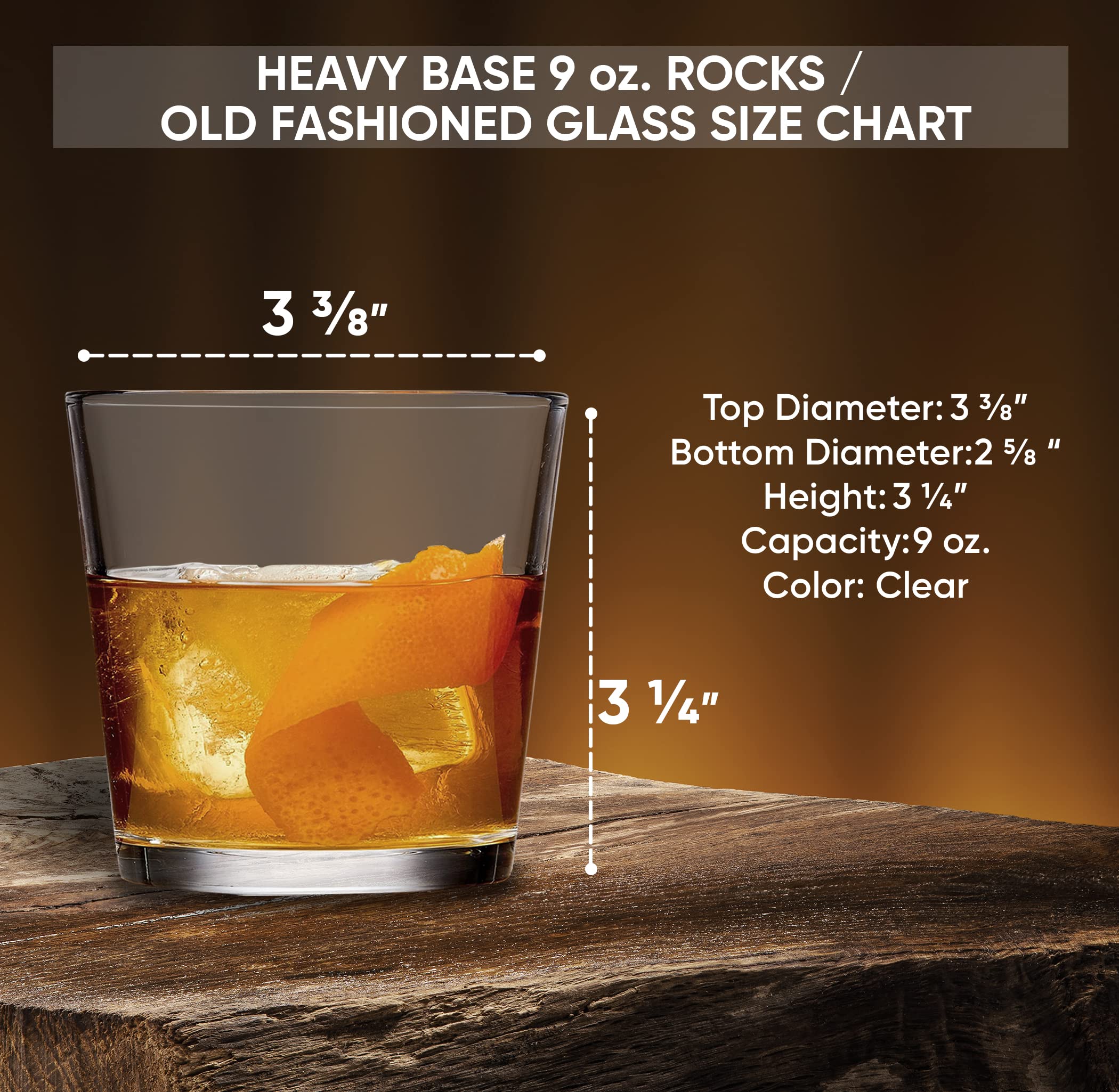 TEEAMORE Personalized Rocks Old Fashioned Cocktail Glass Add Your Name Last Name Etched Whiskey Glasses Gift Housewarming 9oz