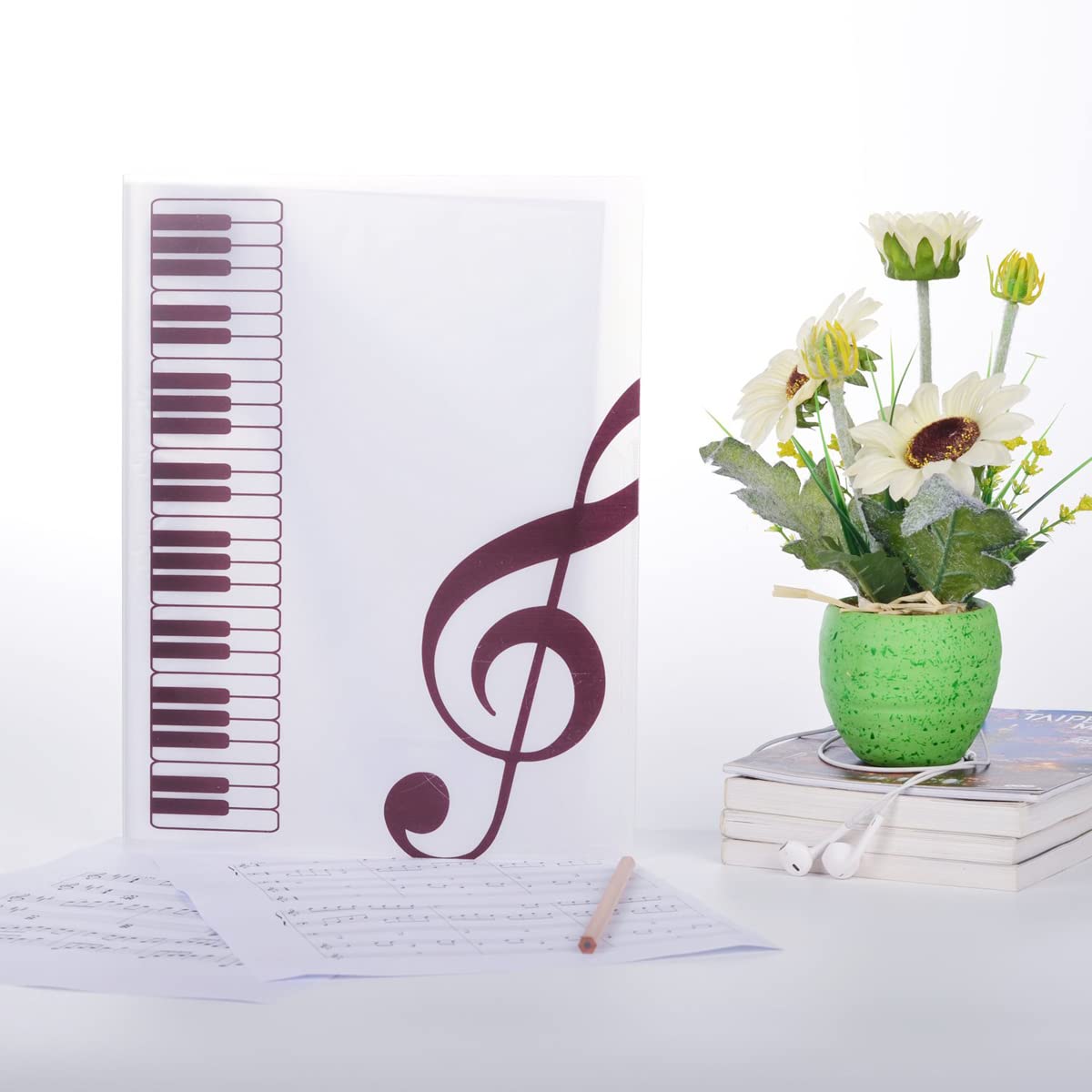 Music Folder Piano Score Folder Music Folder Storage Holder A4 Size Folder,40 Pockets Chorus Dedicated Sheet Music Folder