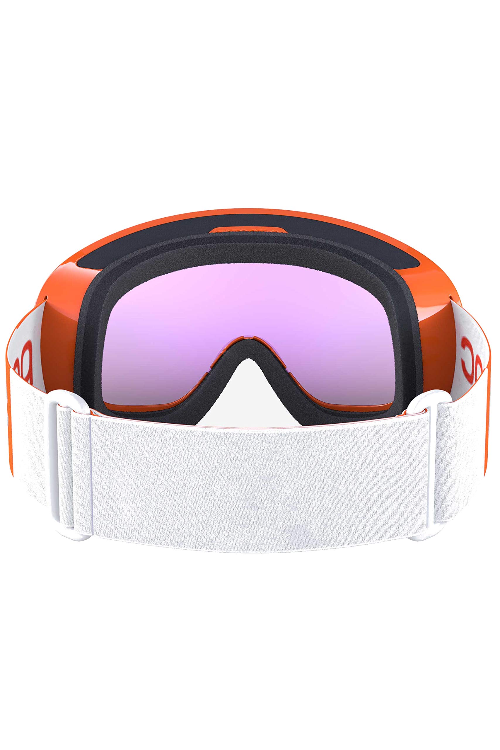 POC, Fovea Mid Clarity Comp Goggles for Skiing and Snowboarding, Fluorescent Orange/Spektris Blue, One Size