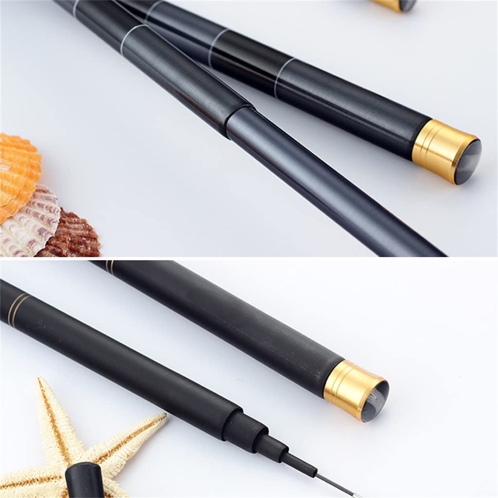 Telescopic Carbon Fiber Super Hard Light Carp Fishing Pole Stream Fishing Rod Hooks ( Color : D , Size : 3.9m )