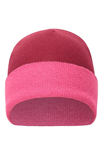 Mountain Warehouse Kids Ski Accessory Set - Water-Resistant Gloves, Reversible Beanie, Neck Gaiter Berry Small