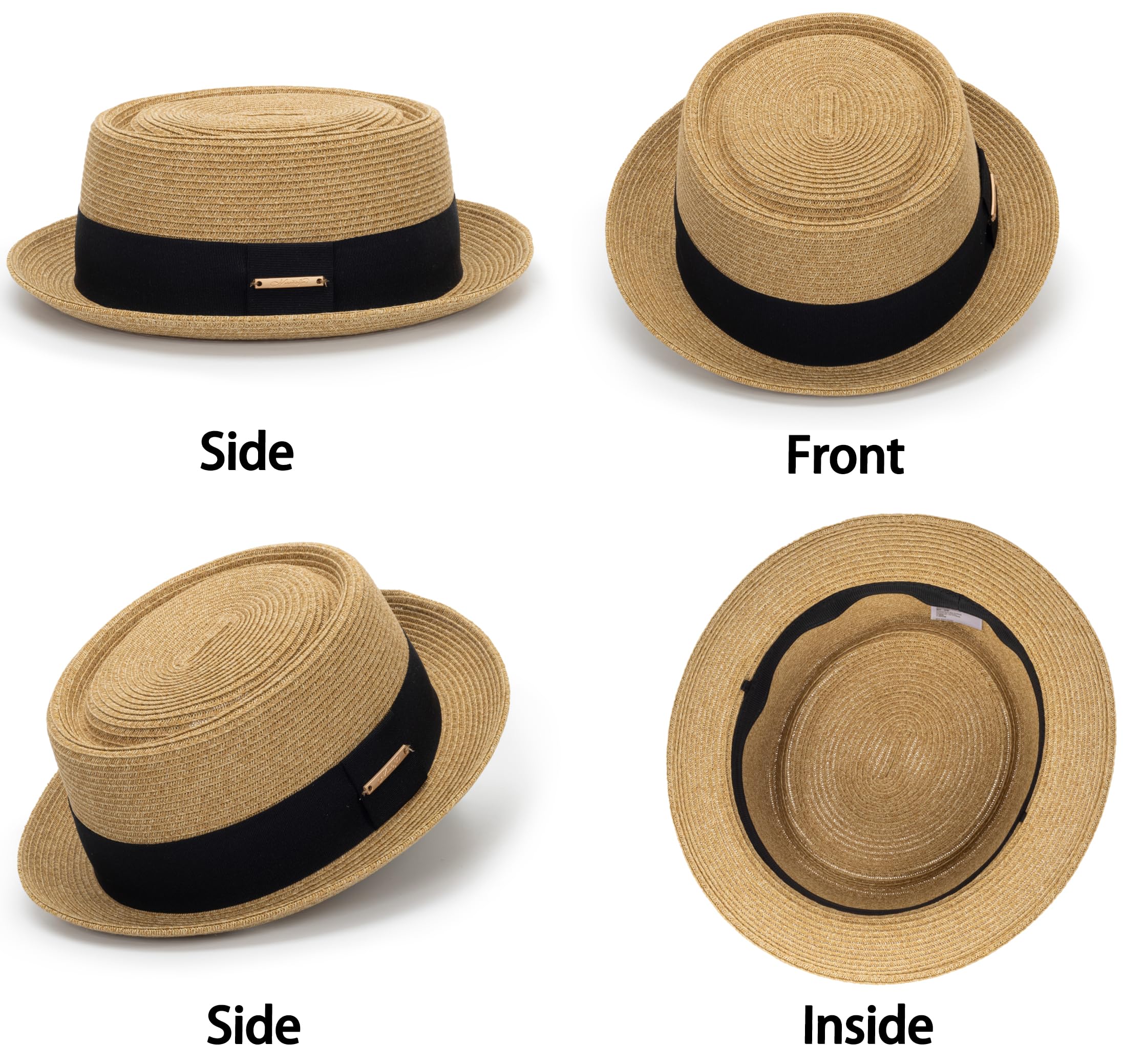 Men Women Outdoor Bucket Hat UPF 50+ Adjustable Drawstring Sun Hat Quick Dry Fishing Hat with Strap Cool White