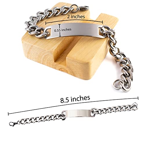 Teller Gifts For Colleagues, Keep Calm or I Will Use My Teller, Cool Teller Cuban Chain Bracelet, Engraved Bracelet From Friends, , Unique teller gifts, Unique bank teller gifts, Unique gift for