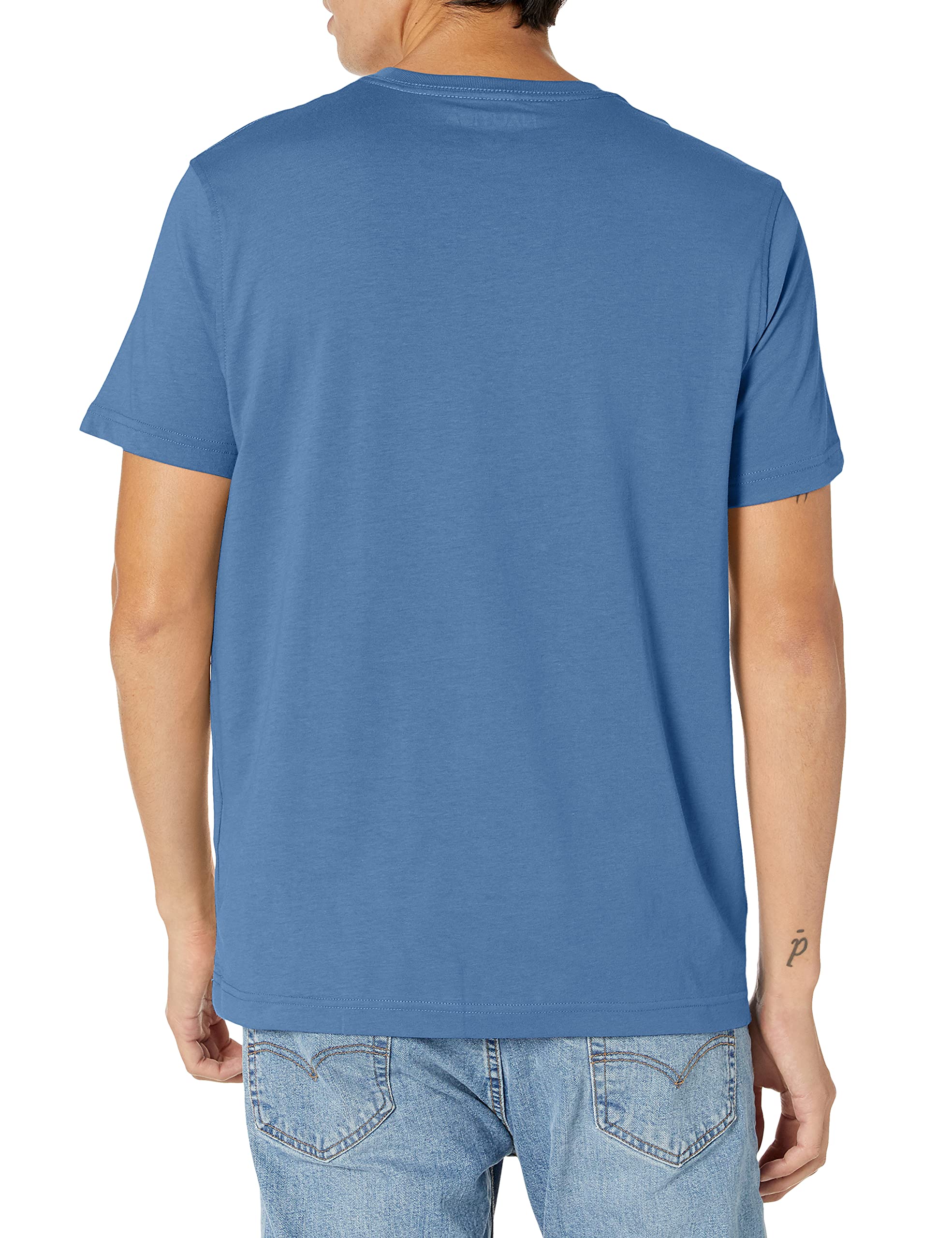 Nautica Men's Short Sleeve Crew Neck T-Shirt, Rivieria Blue Solid, Large