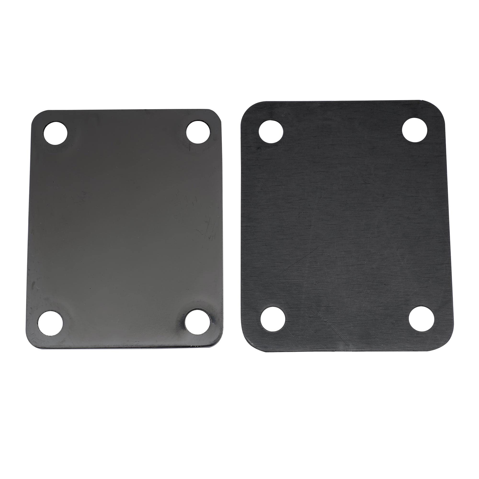 Musiclily Metal 4 Bolt Guitar Neck Plate with Screws for Fender Strat Tele Electric Guitar or Bass Replacement,Black