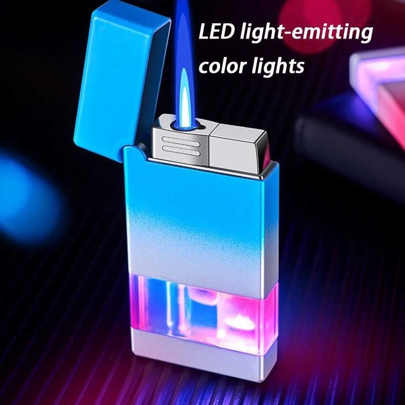 New Gas Lighter, Transparent Gas Window, Reusable, Easy to Carry, Suitable for Jezebel Gifts, Daily Use (Color : C3)