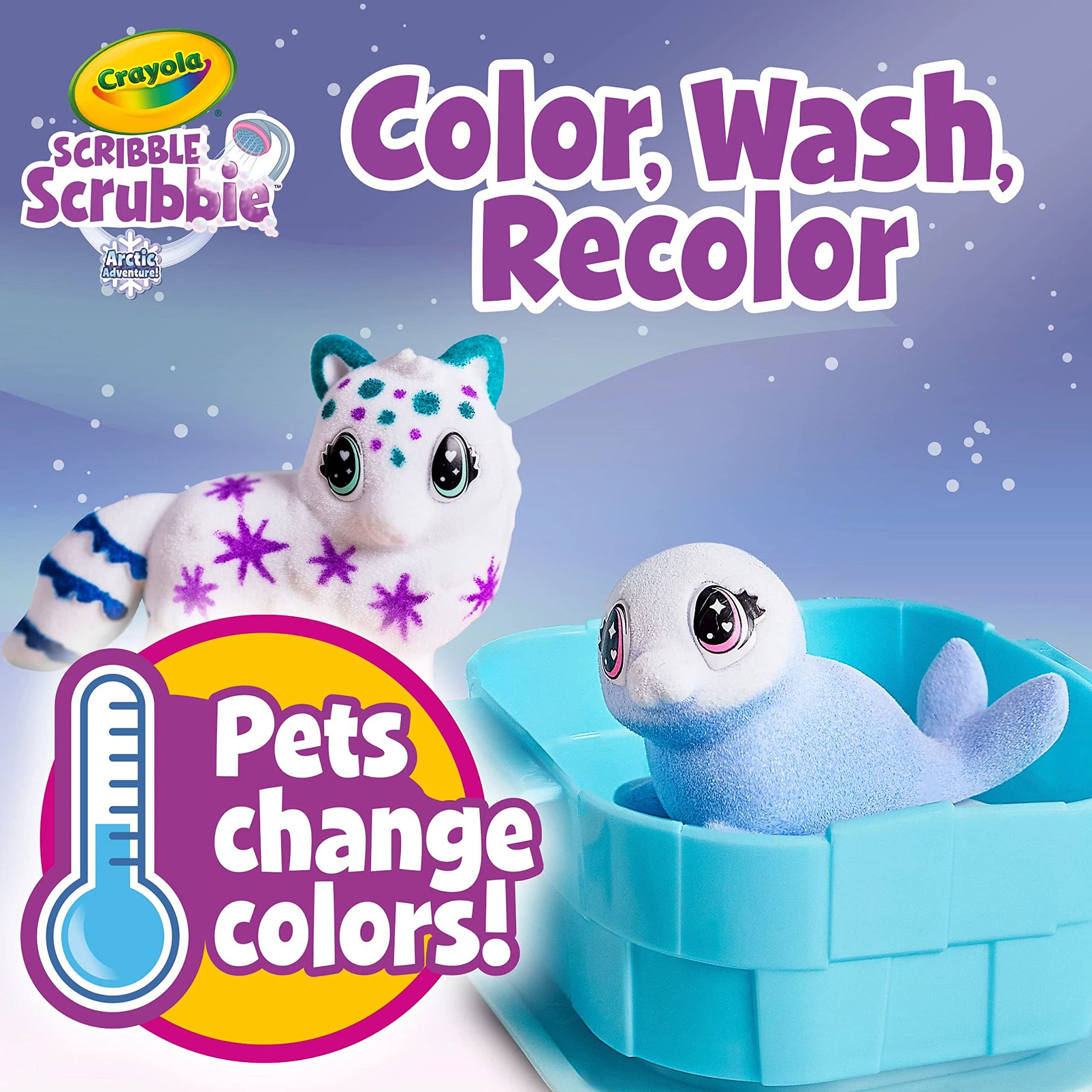 Scribble Scrubbie Pets Arctic Igloo, Color Change Pets & Storage Case, Gift for Girls & Boys