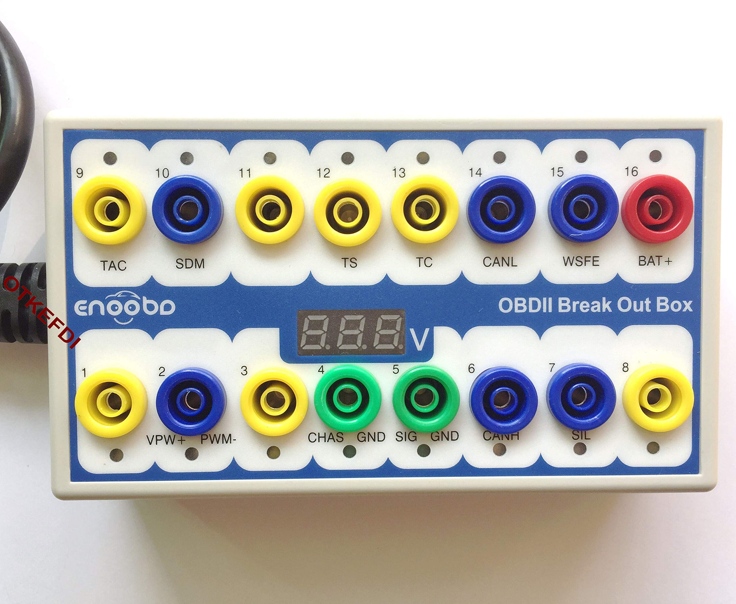 OBD Detector Breakout Box CAN Data Line Signal,Car Fault Diagnostic Scan Tool White