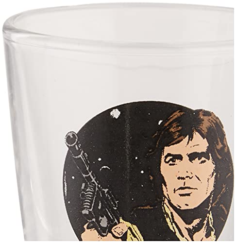 Star Wars SAN2356-1 Han Solo Mini Glass, 2.4 fl oz (70 ml), Clear