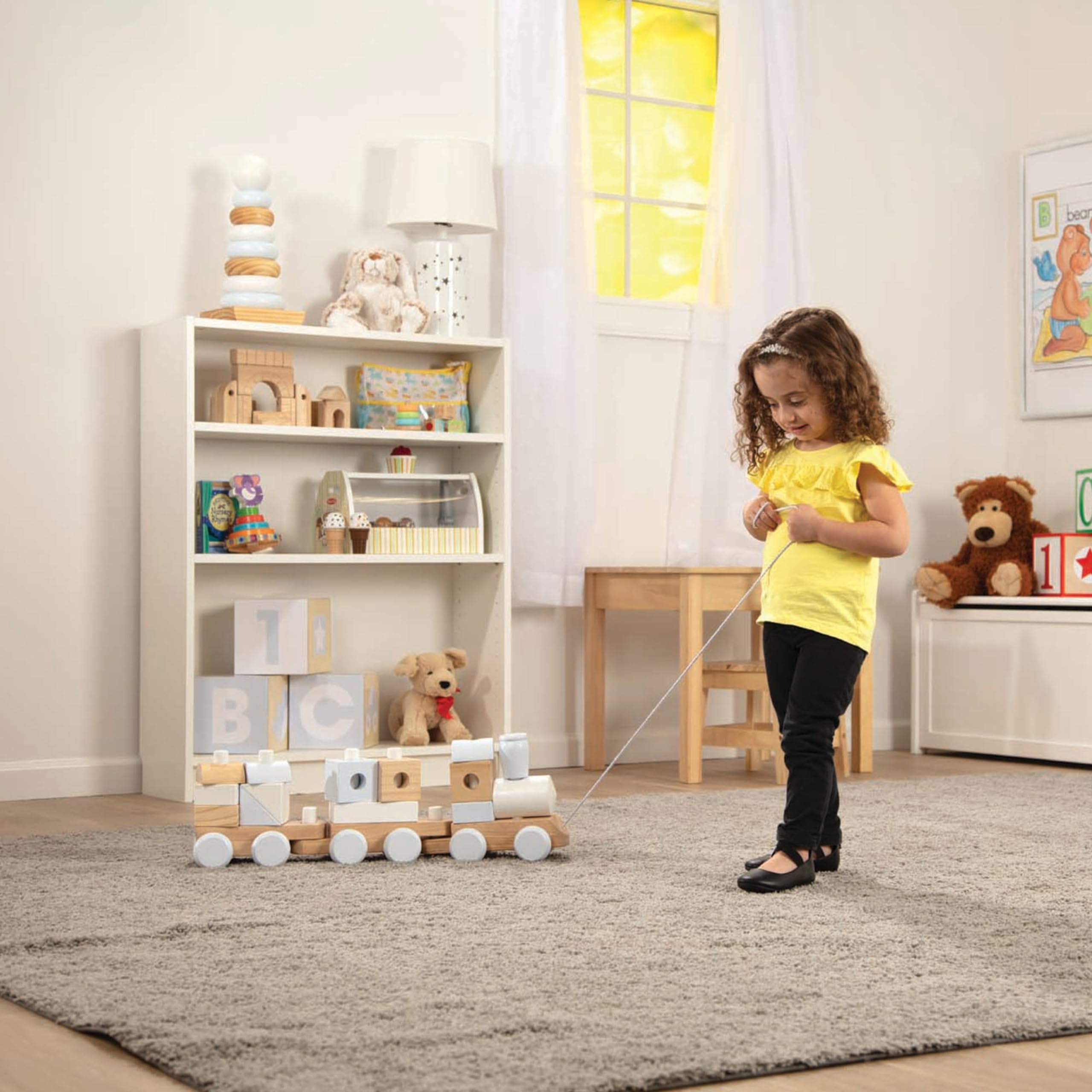Melissa & Doug Jumbo Stacking Train - Natural, 2+ years, 17pieces