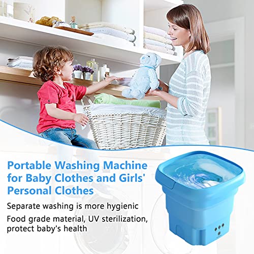 Portable Washing Machine and Dryer Combo, Mini Folding Washing Machine Portable with Disinfection Function, Small Portable Washer and Dryer Combo for Apartments, Dorm, Camping, RV,Travel Laundry