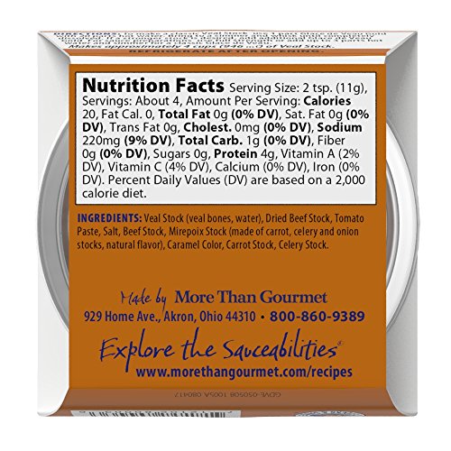 More Than Gourmet Glace De Veau Gold, Reduced Veal Stock, 1.5 Ounce (Pack of 6)